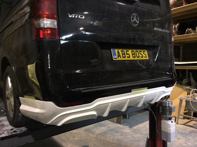 Vito W447 2015 GT Rear Skirt – LWB & XLWB – Single Cut Out. – ABS ...